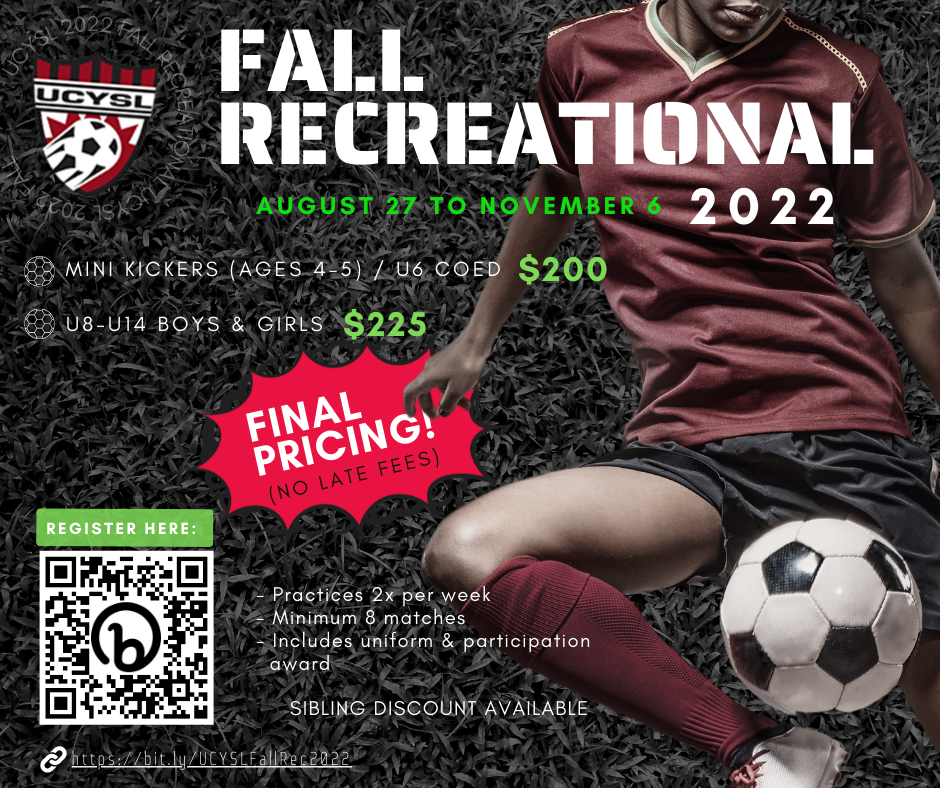 Fall Recreational Soccer - Union City Youth Soccer