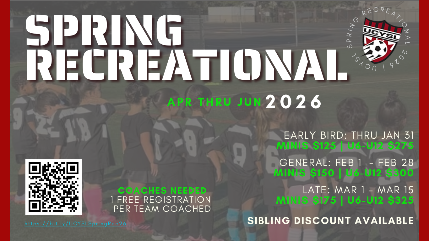 Spring Recreational Soccer 2026 - Union City Youth Soccer